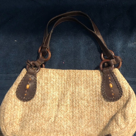 Fossil | Bags | Fossil Woven Straw Like Tan Purse | Poshmark